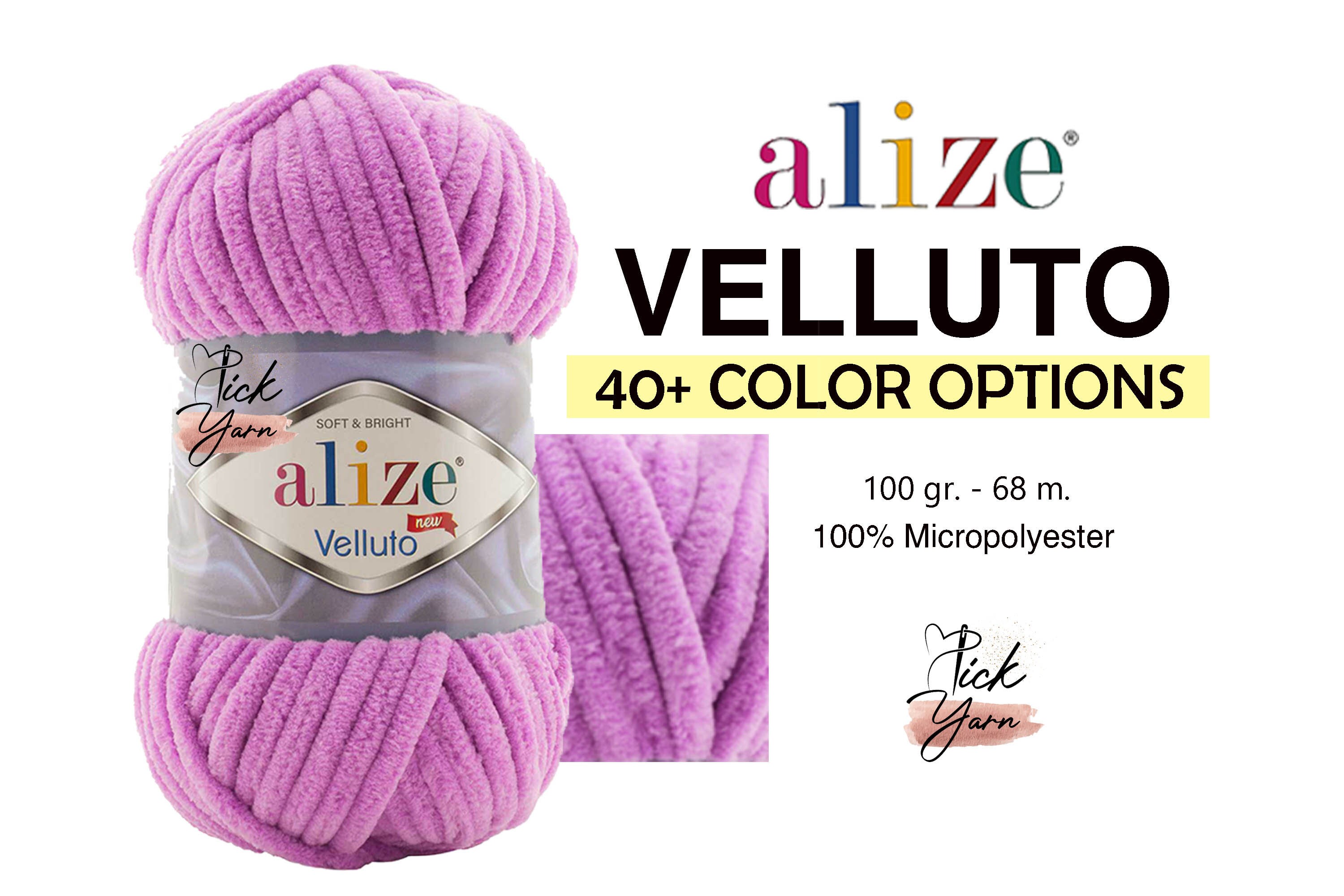 Alize Velluto Yarn, Ale Velvet Yarn, Fluffy Yarn, Baby Blanket Yarn ...