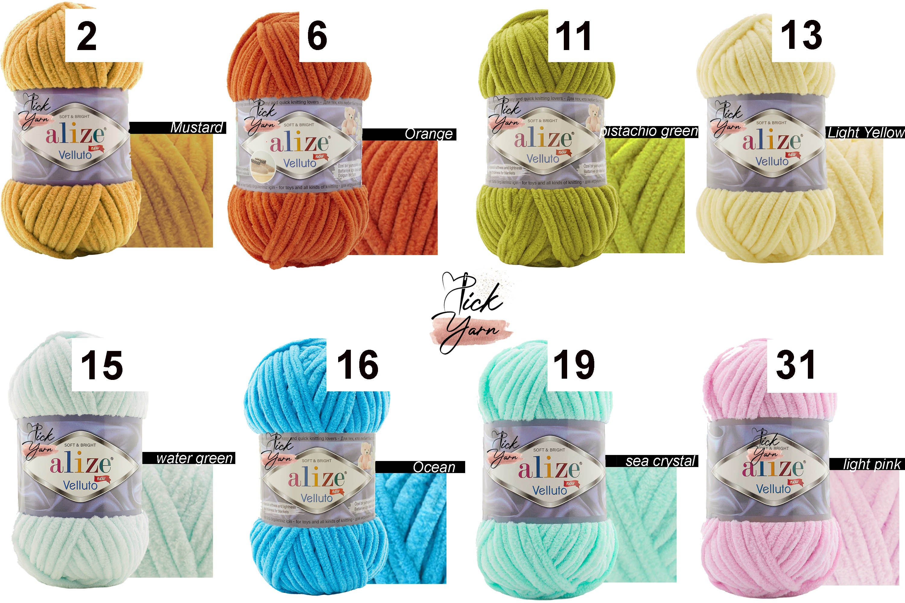 Alize Velluto Yarn, 100gr 68mt 223feet Plush Wool Velvet Yarn, Blanket ...