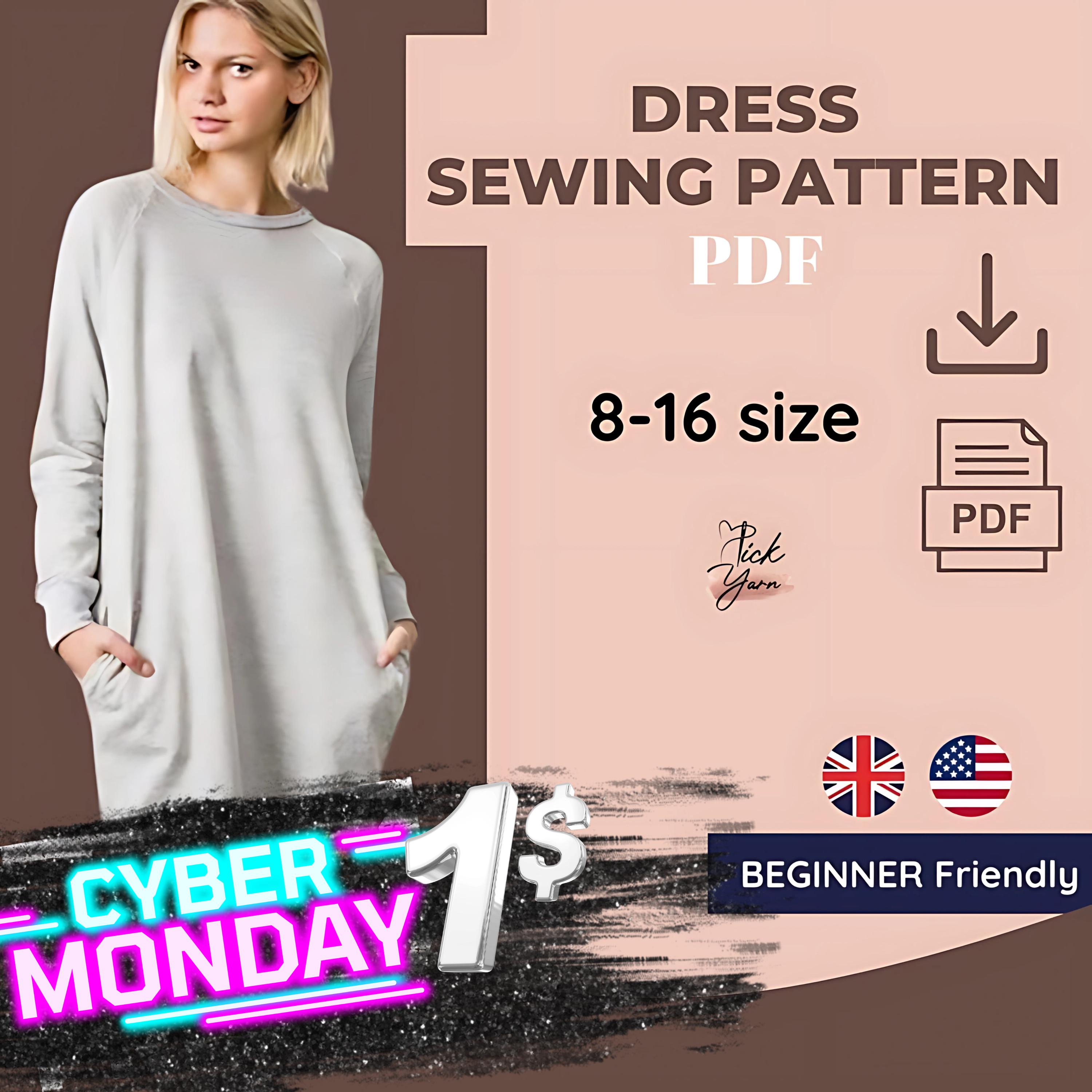 Fresh Dress Sewing Pattern PDF, Modern Dress Sewing Pattern PDF, Dress ...
