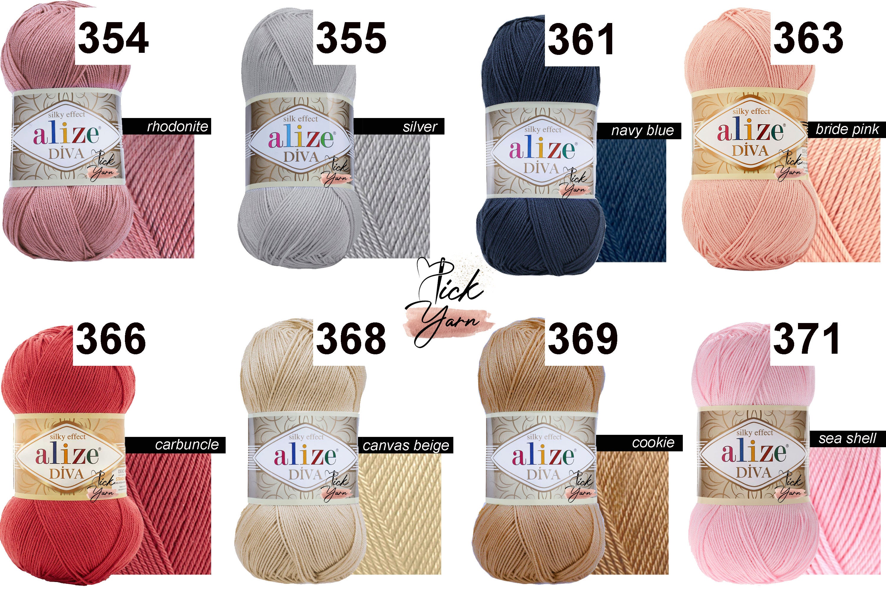 Alize Diva, Summer Knitting Yarn, Bikini Yarn, Doll Making Amugurumi ...