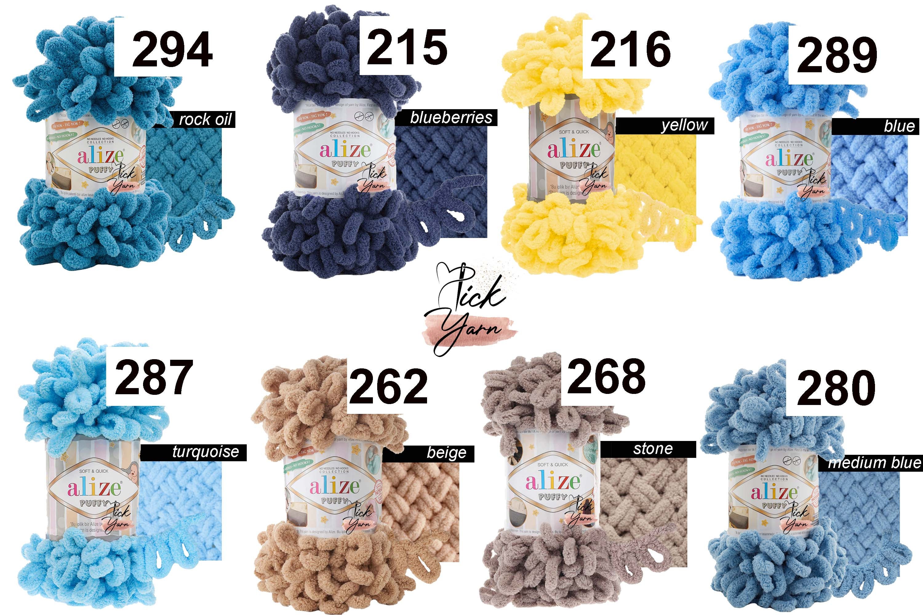 Alize Puffy Yarn, Alize Loop Yarn, Soft Micro Polyester Baby Blanket ...