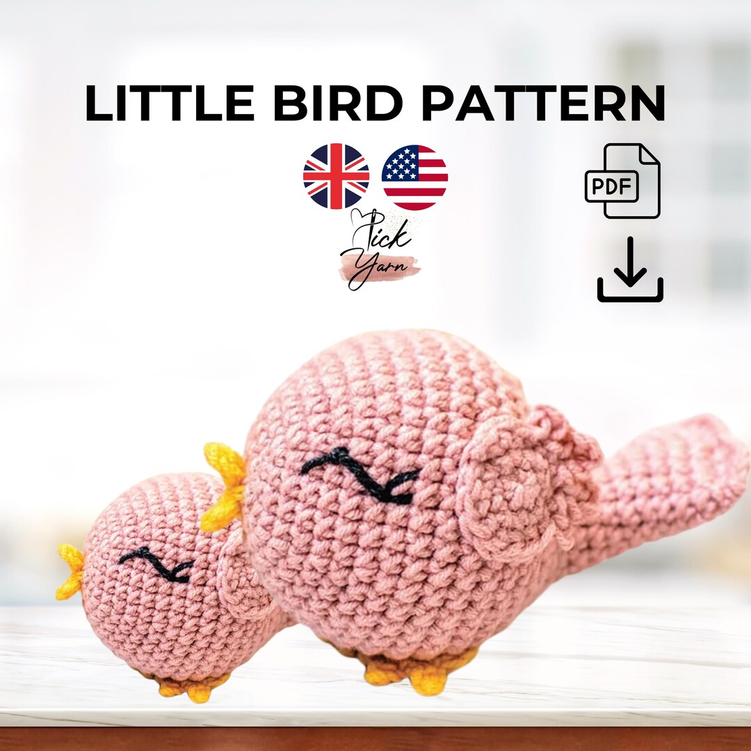Little Bird Crochet Pattern, Amigurumi Crochet Bird PDF, Animal Little ...