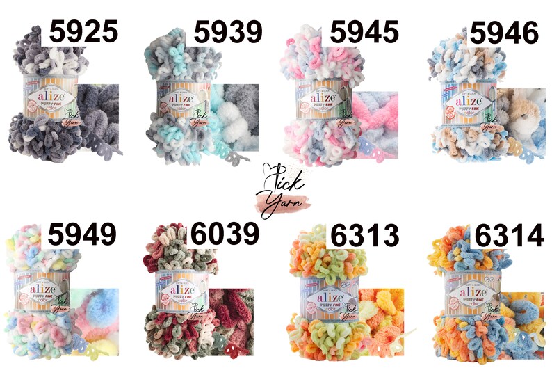 Alize Puffy Fine Color Yarn, Alize Puffy Fine Soft Blanket Yarn, Baby ...