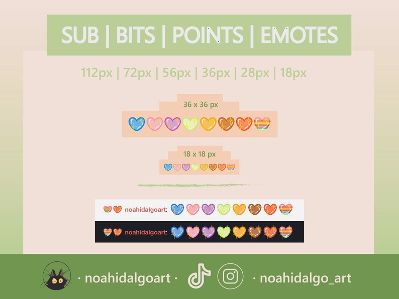 SHINE HEART EMOTES (8) | Twitch | Discord | Youtube | Streaming | Emote ...
