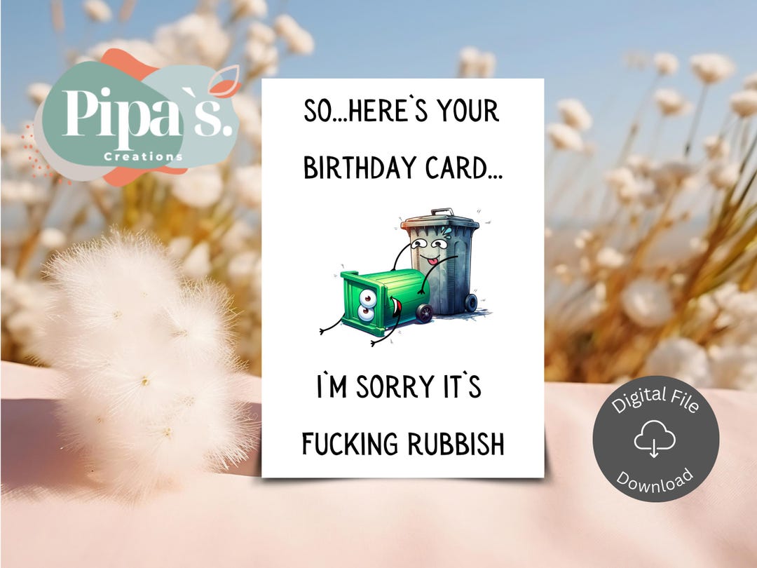 Rude Birthday Card Offensive Card for Him or Her Funny Swear Friend ...