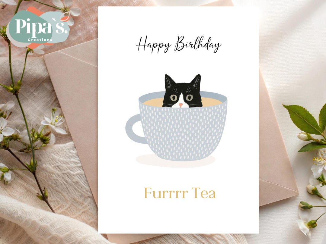 30th Birthday Card for Her Him, Fur-tea Birthday Card, Thirtieth ...