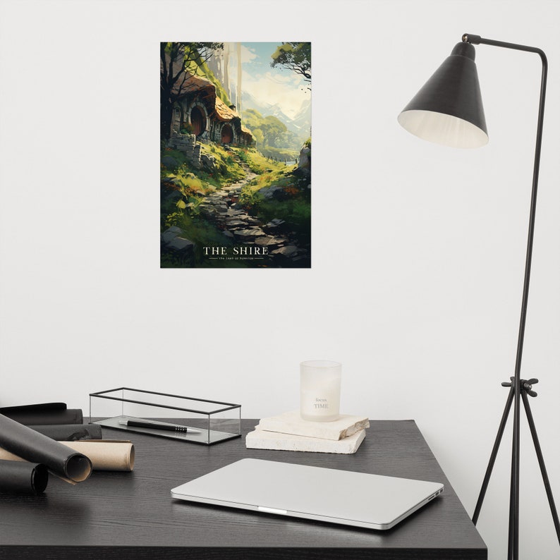 The Shire - Hobbiton - Vintage Travel Poster - Lord of the Rings ...