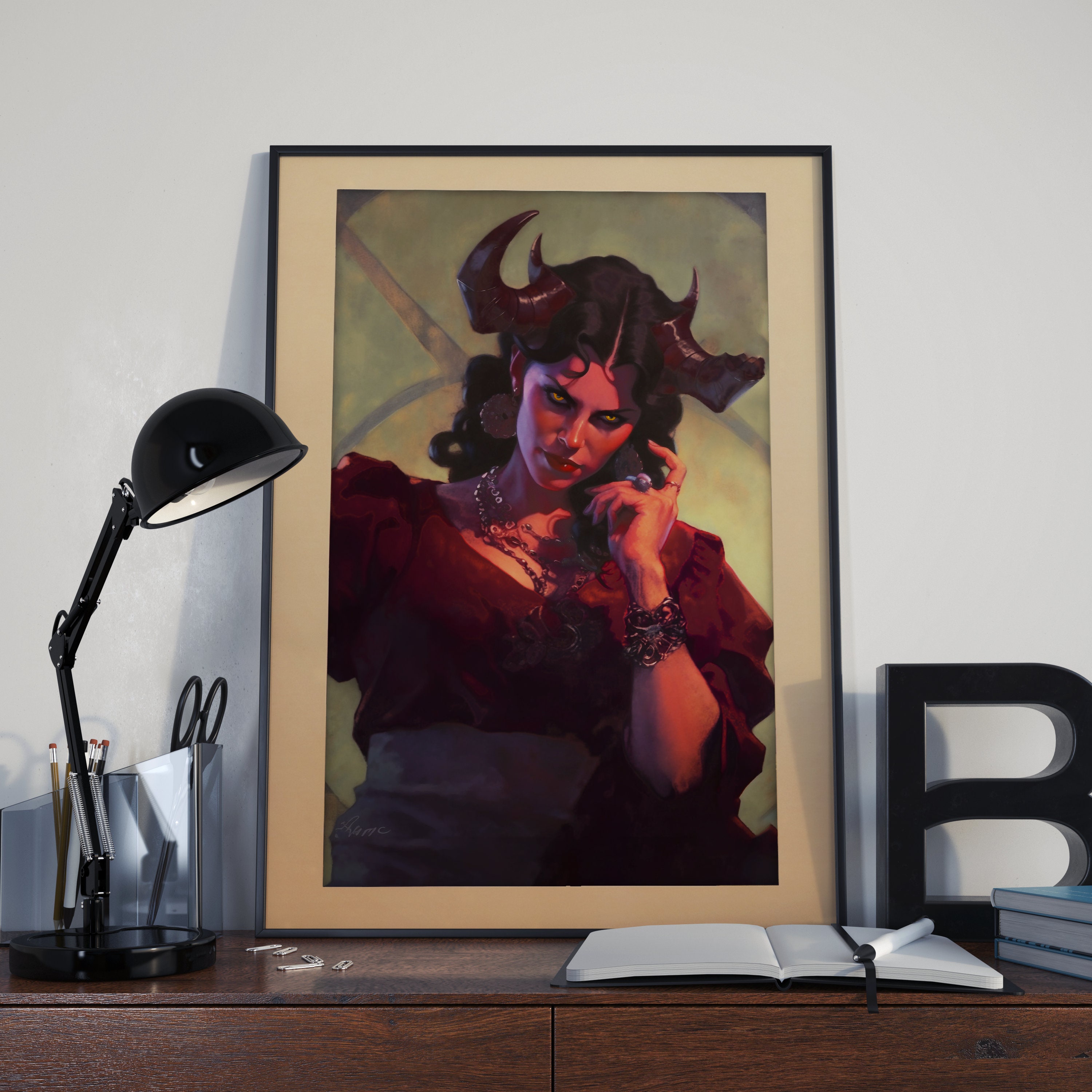 Karlach Cliffgate Vintage Portrait Poster Dnd Baldurs Gate III Fantasy ...