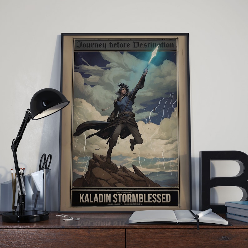Kaladin Stormblessed Poster: Vintage Fantasy Wall Art - Etsy