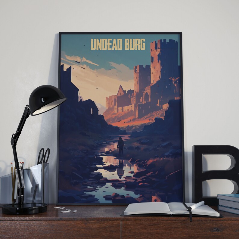Dark Souls - Vintage Travel Poster - Undead Burg - Fantasy Fan Wallart ...