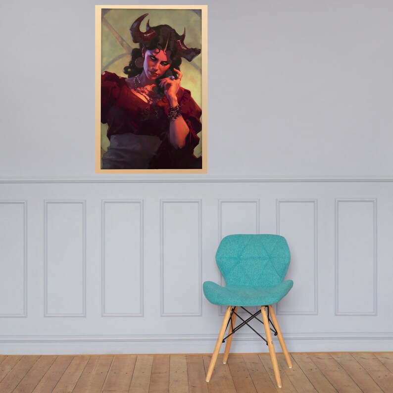 Karlach Cliffgate Vintage Portrait Poster Dnd Baldurs Gate III Fantasy ...