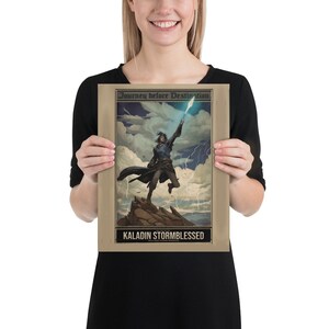 Kaladin Stormblessed Poster: Vintage Fantasy Wall Art - Etsy