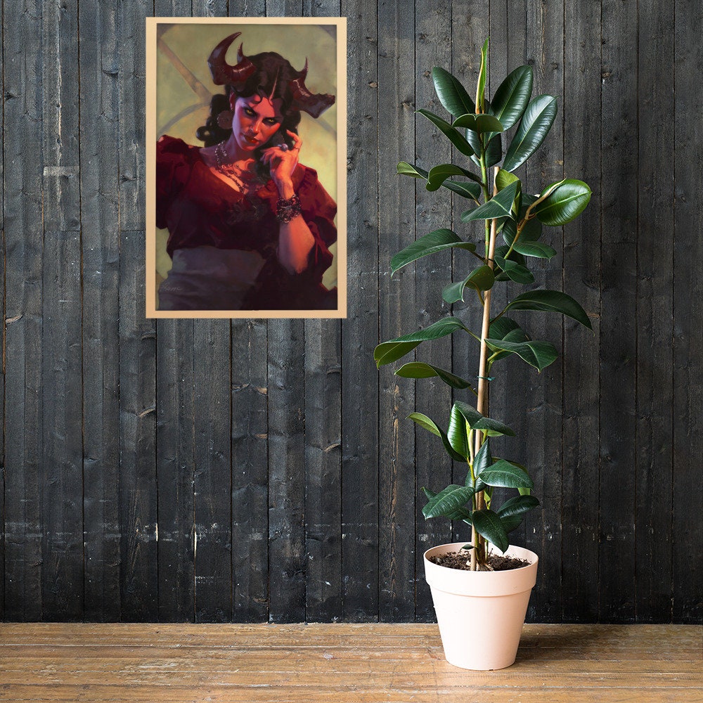 Karlach Cliffgate Vintage Portrait Poster Dnd Baldurs Gate III Fantasy ...