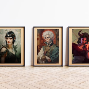 Baldurs Gate 3 X Vintage Portrait Poster Mega Bundle Dnd Astarion ...