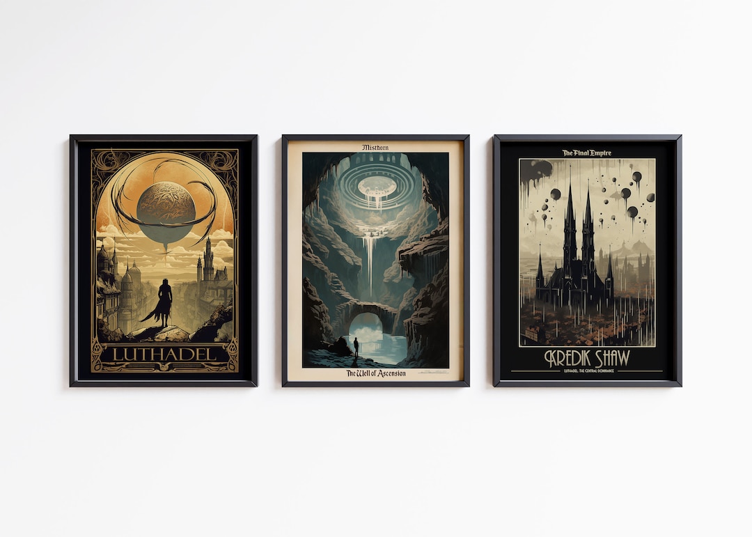 Mistborn Travel Poster Set: the Final Empire Wall Art - Etsy