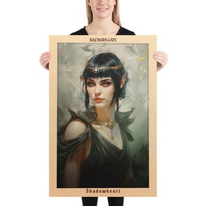 Shadowheart Vintage Portrait Poster - Dnd - Baldurs Gate III - Fantasy ...