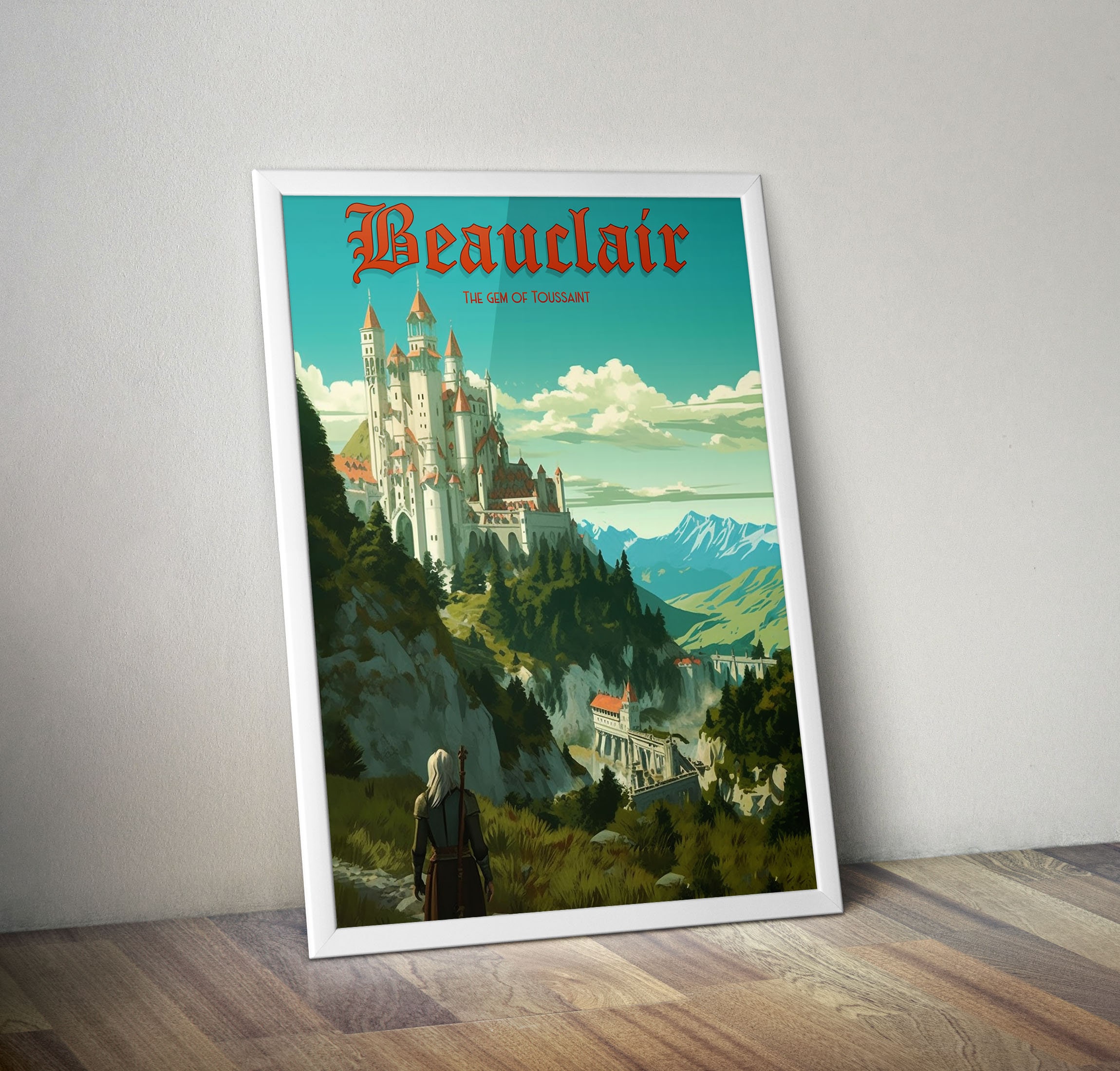 The Witcher Vintage Travel Poster Wild Hunt Beauclair - Etsy