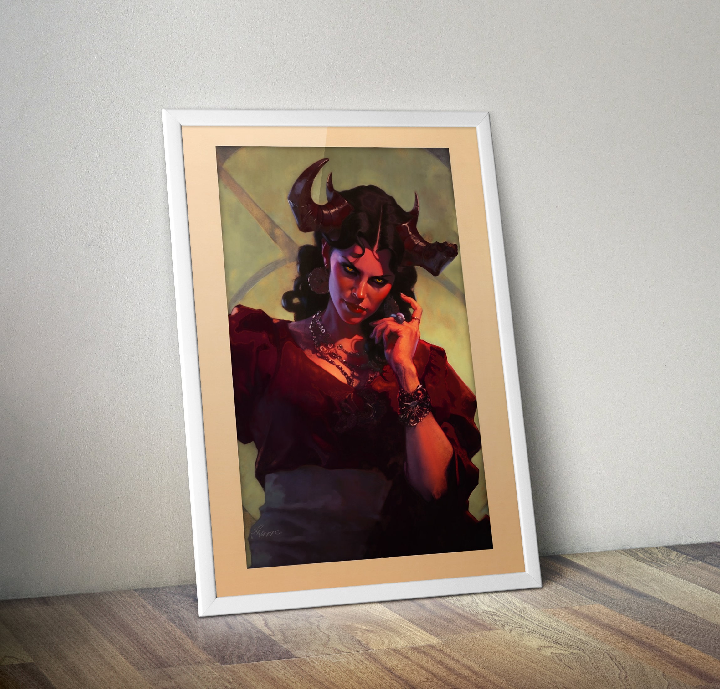 Karlach Cliffgate Vintage Portrait Poster Dnd Baldurs Gate III Fantasy ...