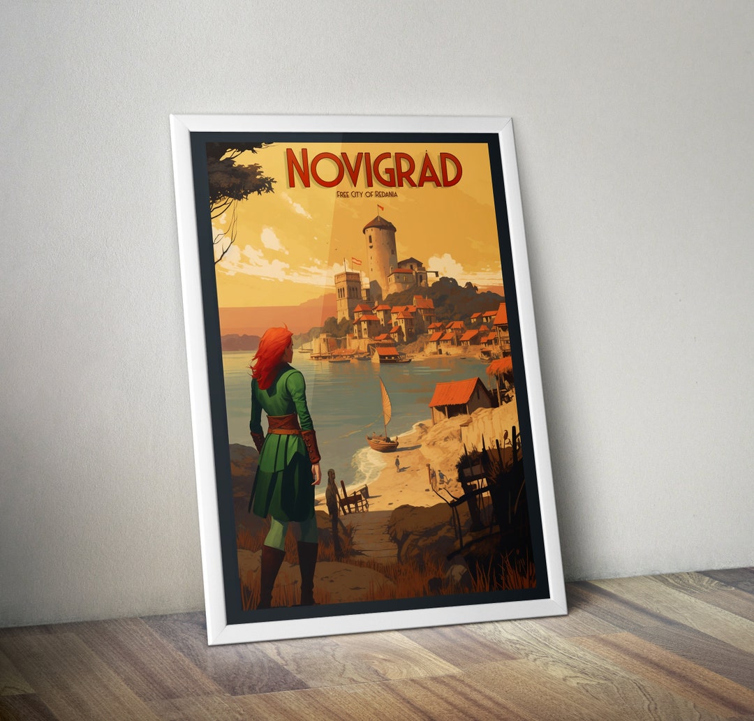 The Witcher - Vintage Travel Poster - Wild Hunt - Novigrad - Fantasy ...