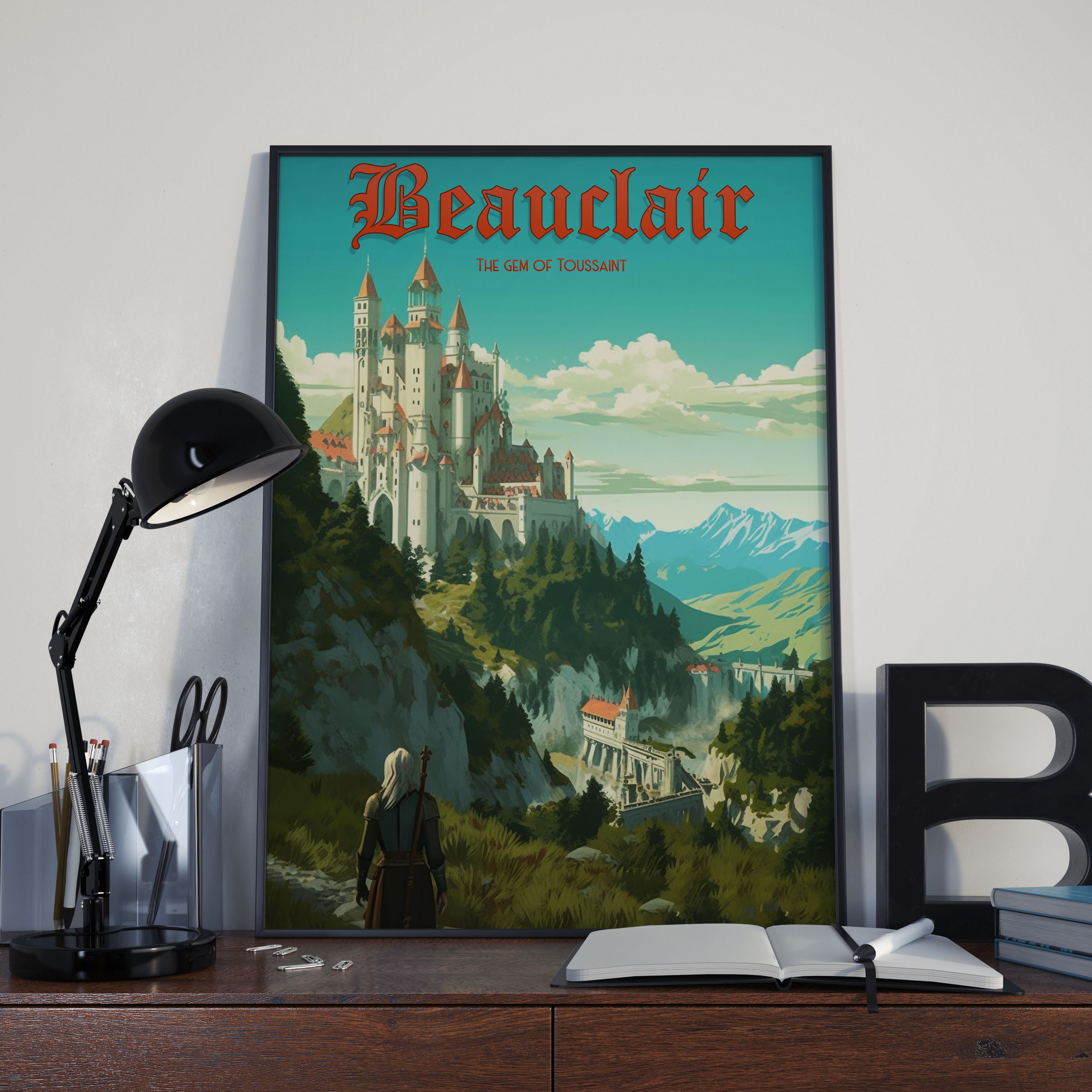 The Witcher Vintage Travel Poster Wild Hunt Beauclair - Etsy