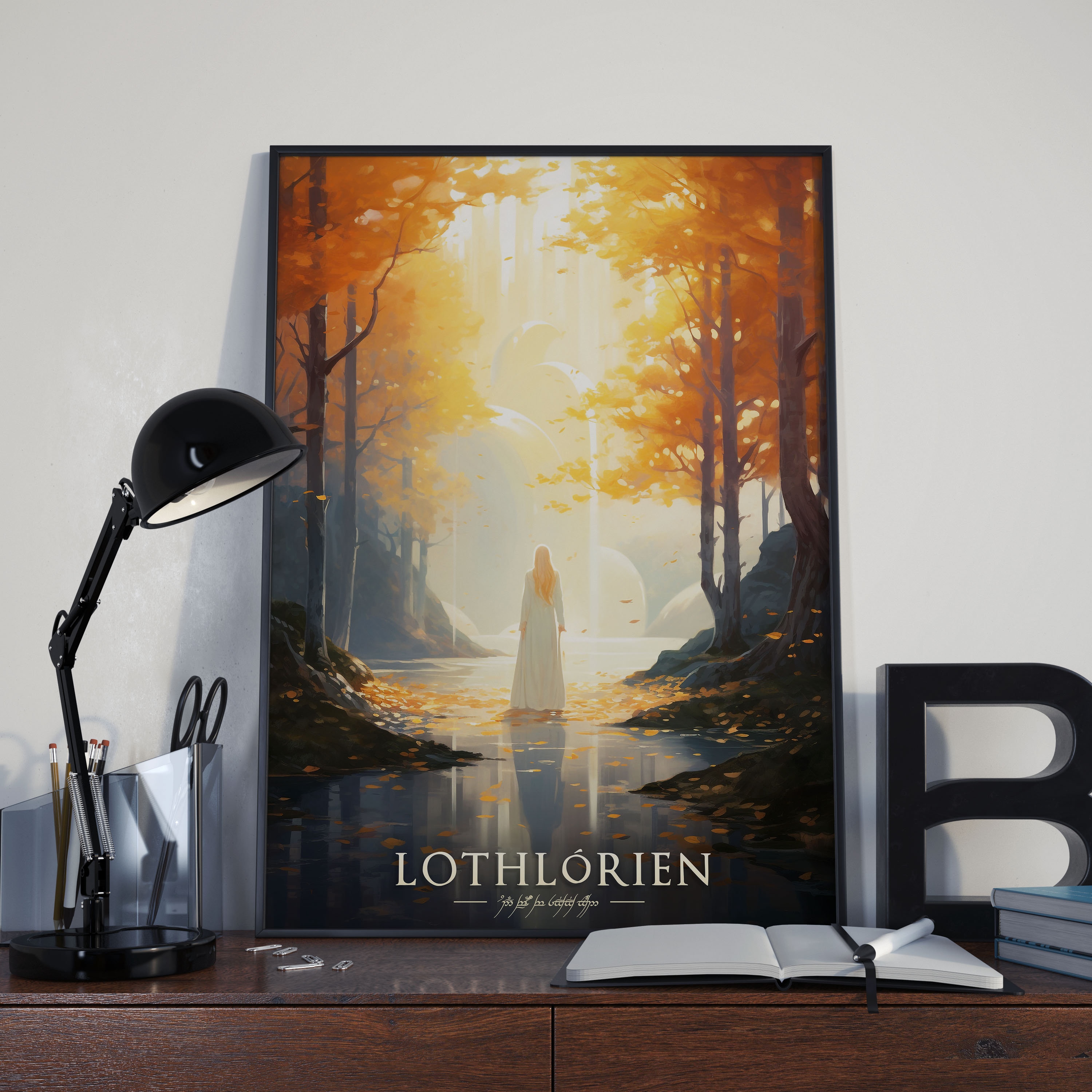 Lothlórien Vintage Travel Poster Lord of the Rings , Middle Earth ...