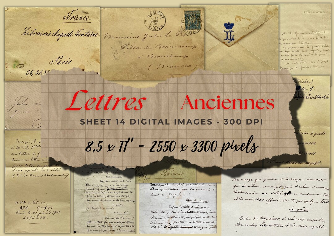 Handwritten Letters 19th Printable Commercial Use Digital Download ...
