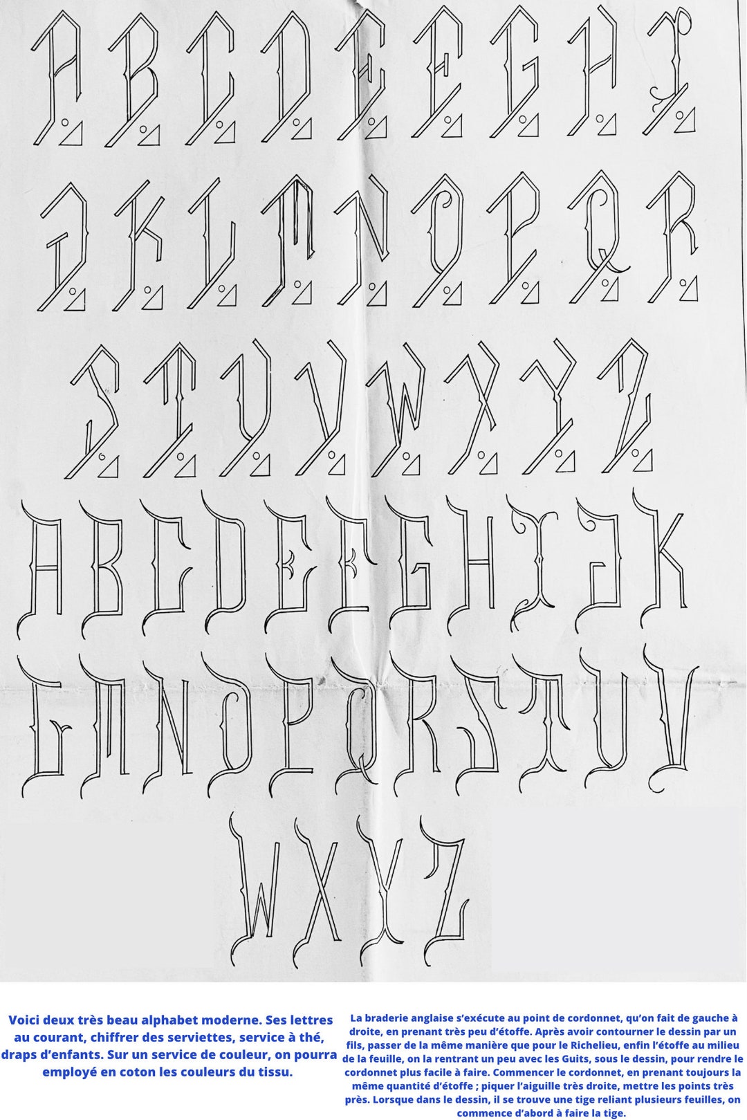 Printable Digital Art English Embroidery Alphabet Pattern Wall Art High ...