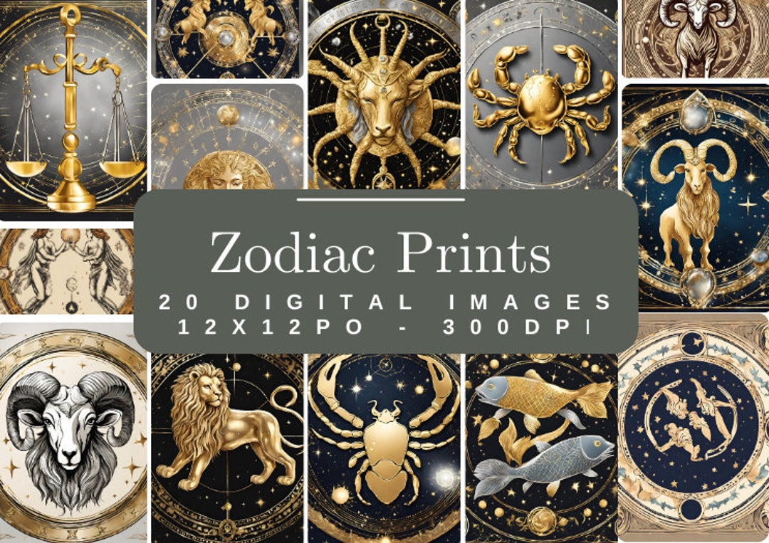 Printable Digital Papers zodiac Clipart Digital Image ,images Print ...