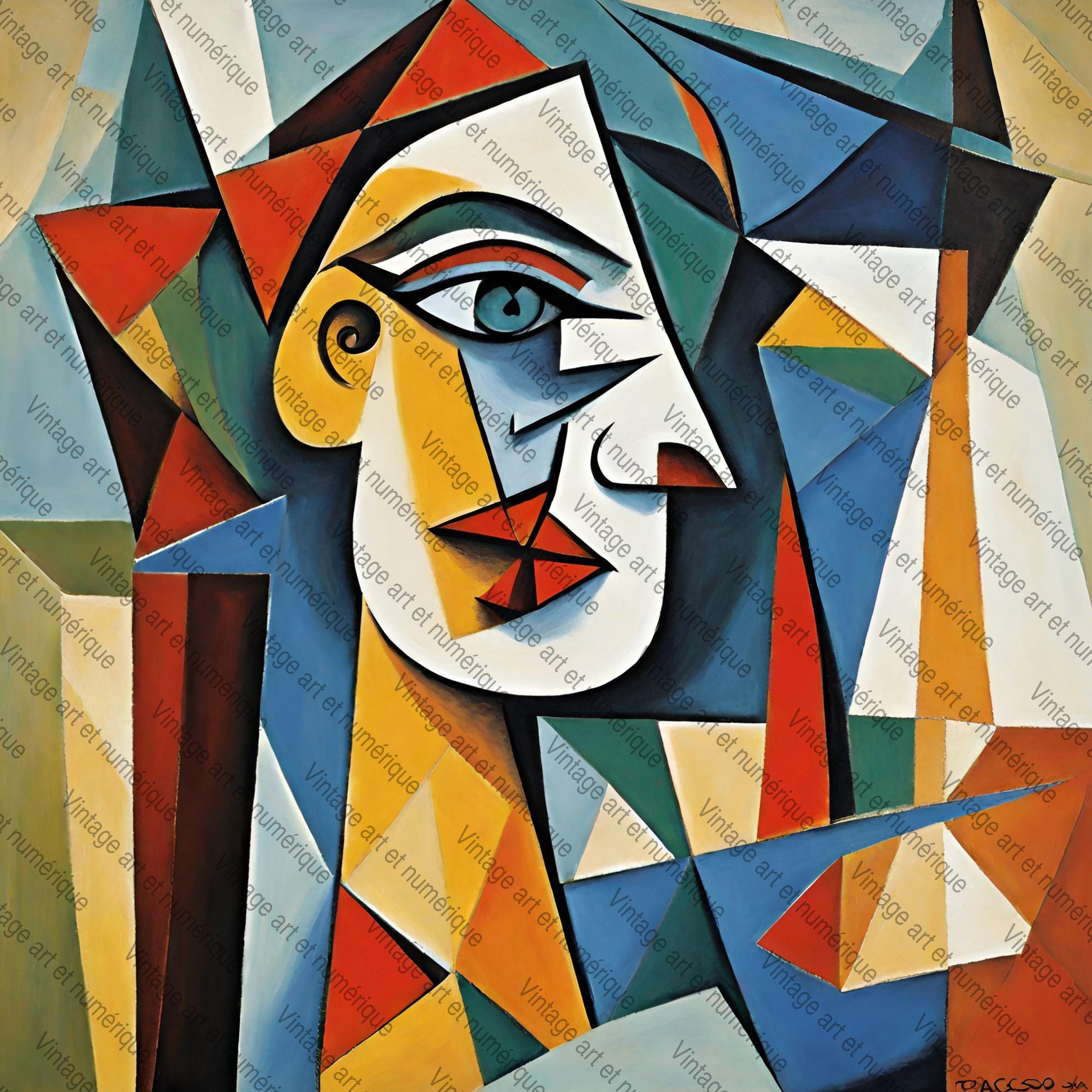 Printable Digital Papers Cubism Images Digital Image - Etsy