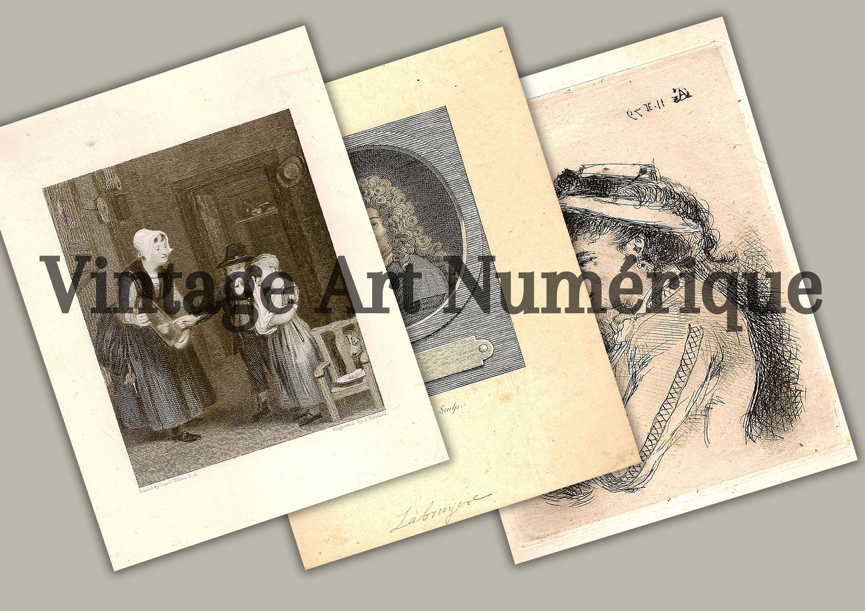 Antique Lithography 19th Century Printable Commercial Use Digital ...