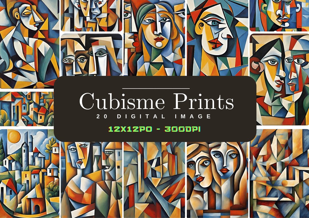 Printable Digital Papers Cubism Images Digital Image - Etsy