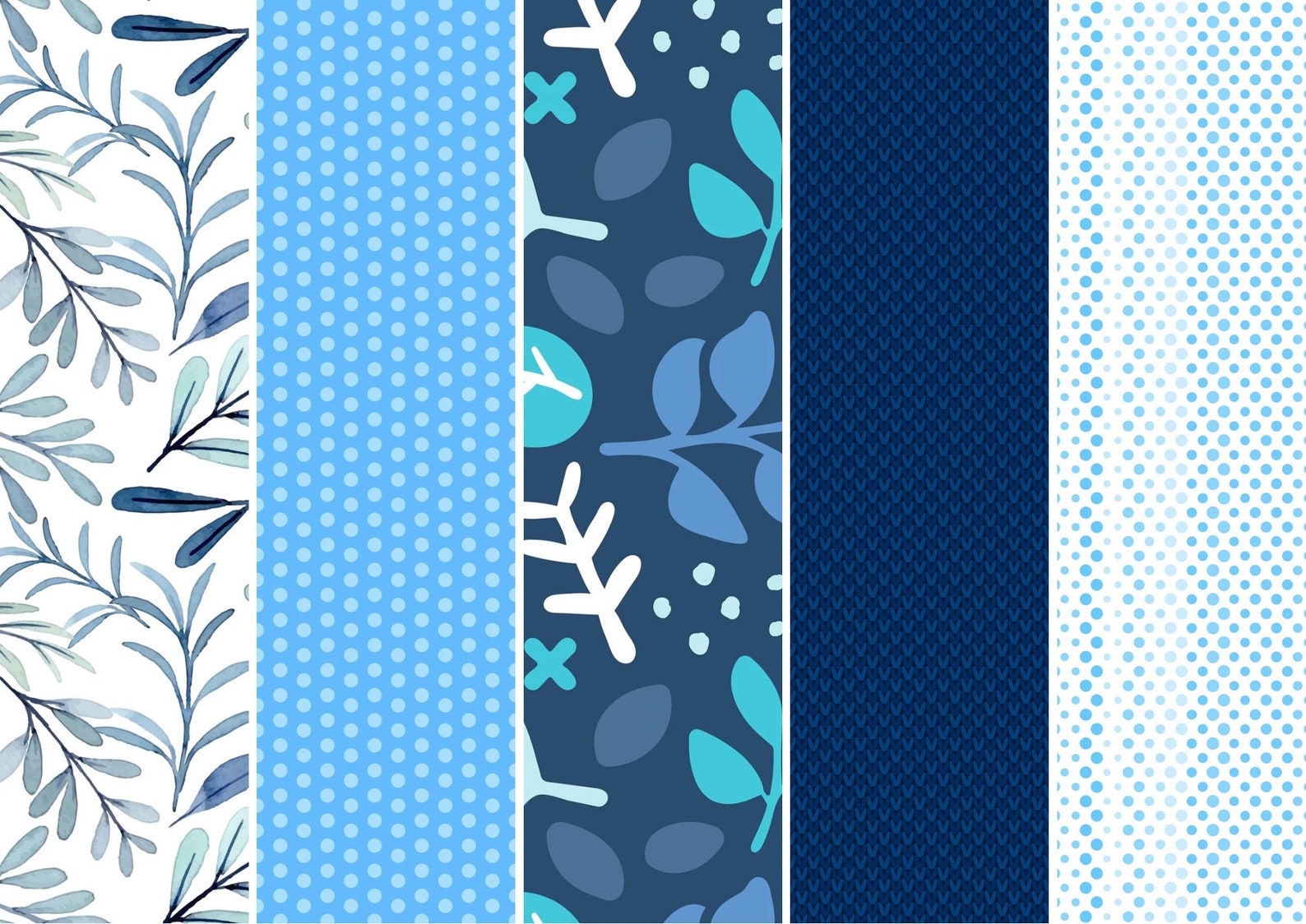 INDIGO Digital Paper, Seamless Background Patterns Instant Download for ...