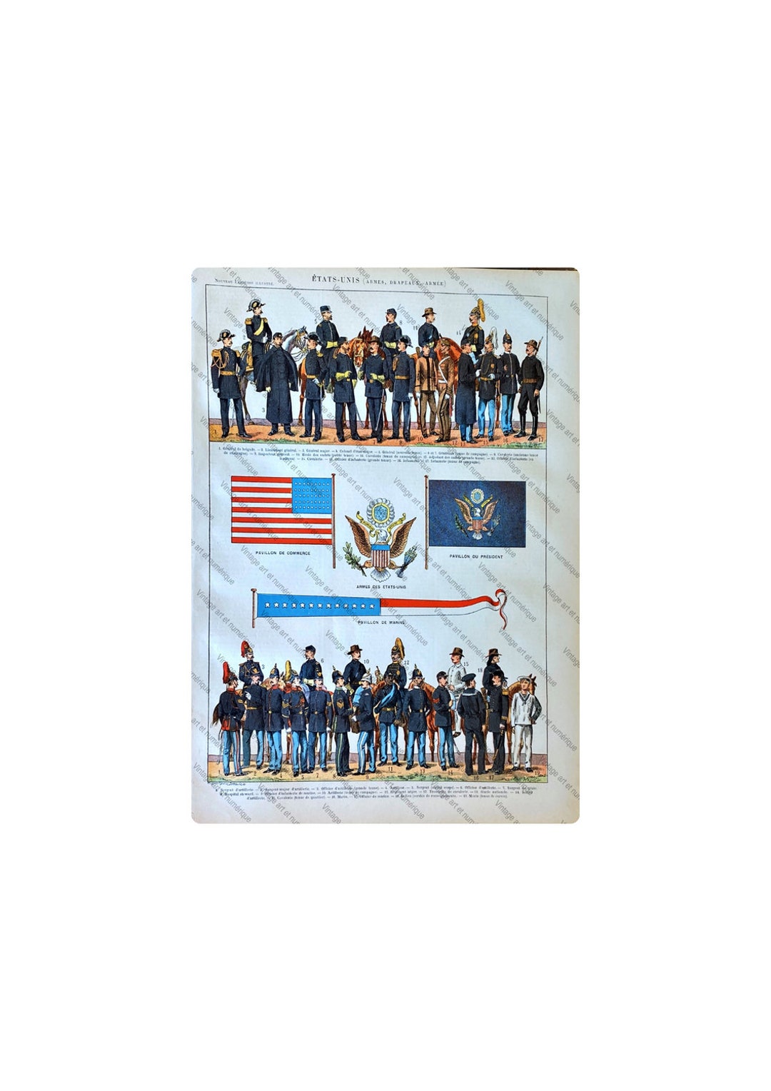 Printable Digital Illustrated Board UNITED STATES ARMIES - Etsy