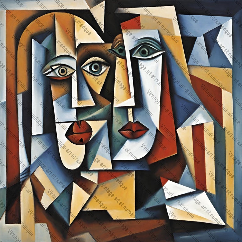 Printable Digital Papers Cubism Images Digital Image - Etsy