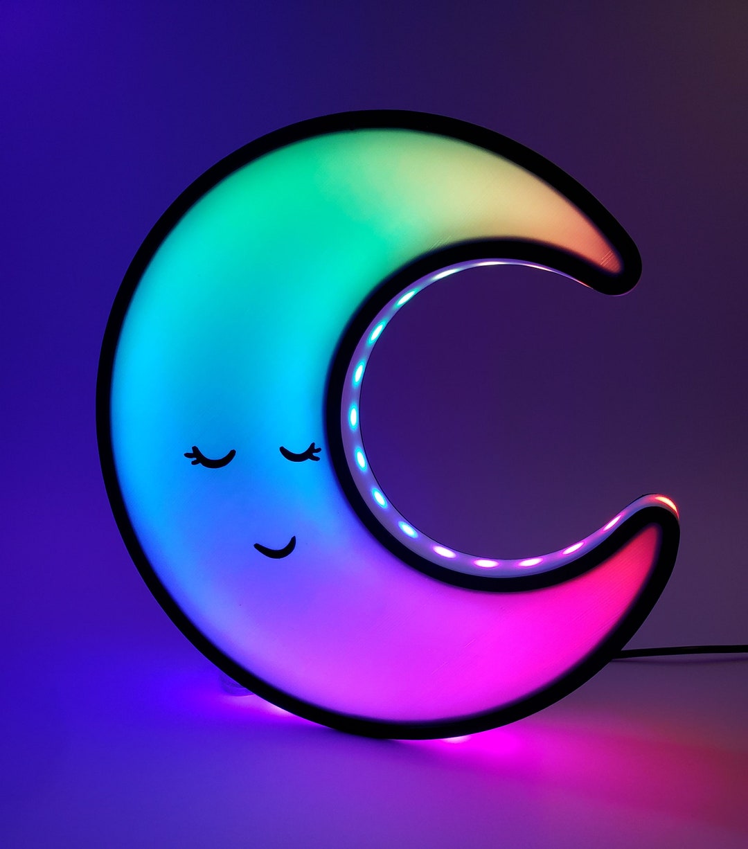 Connected Animated Moon LED Night Light - Etsy