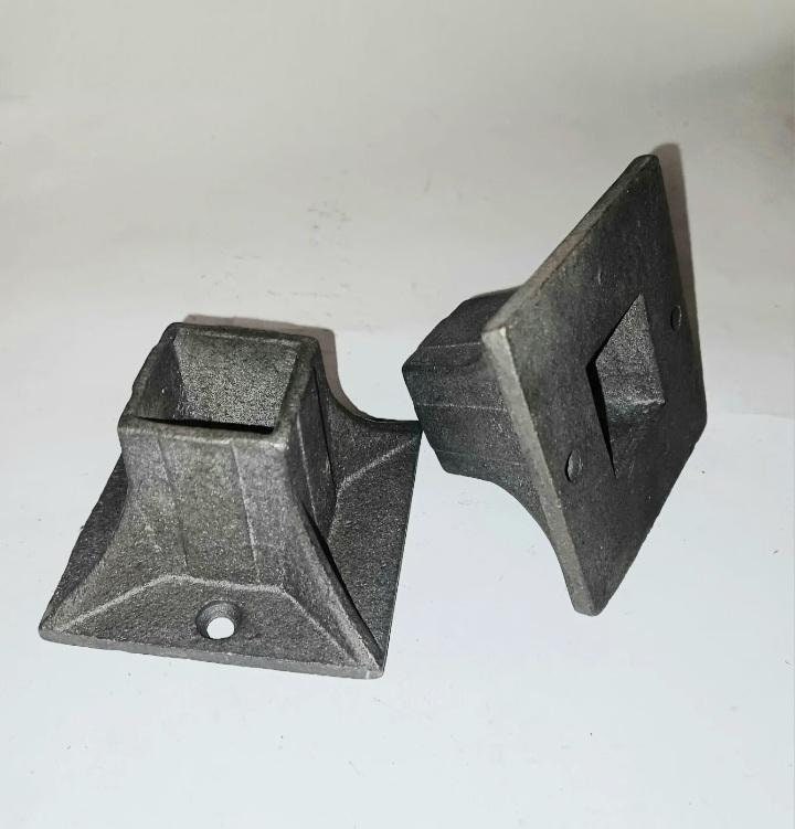 2 Cast Iron Stair Rail Base Repair for Posts Banister Legs Welding ON ...