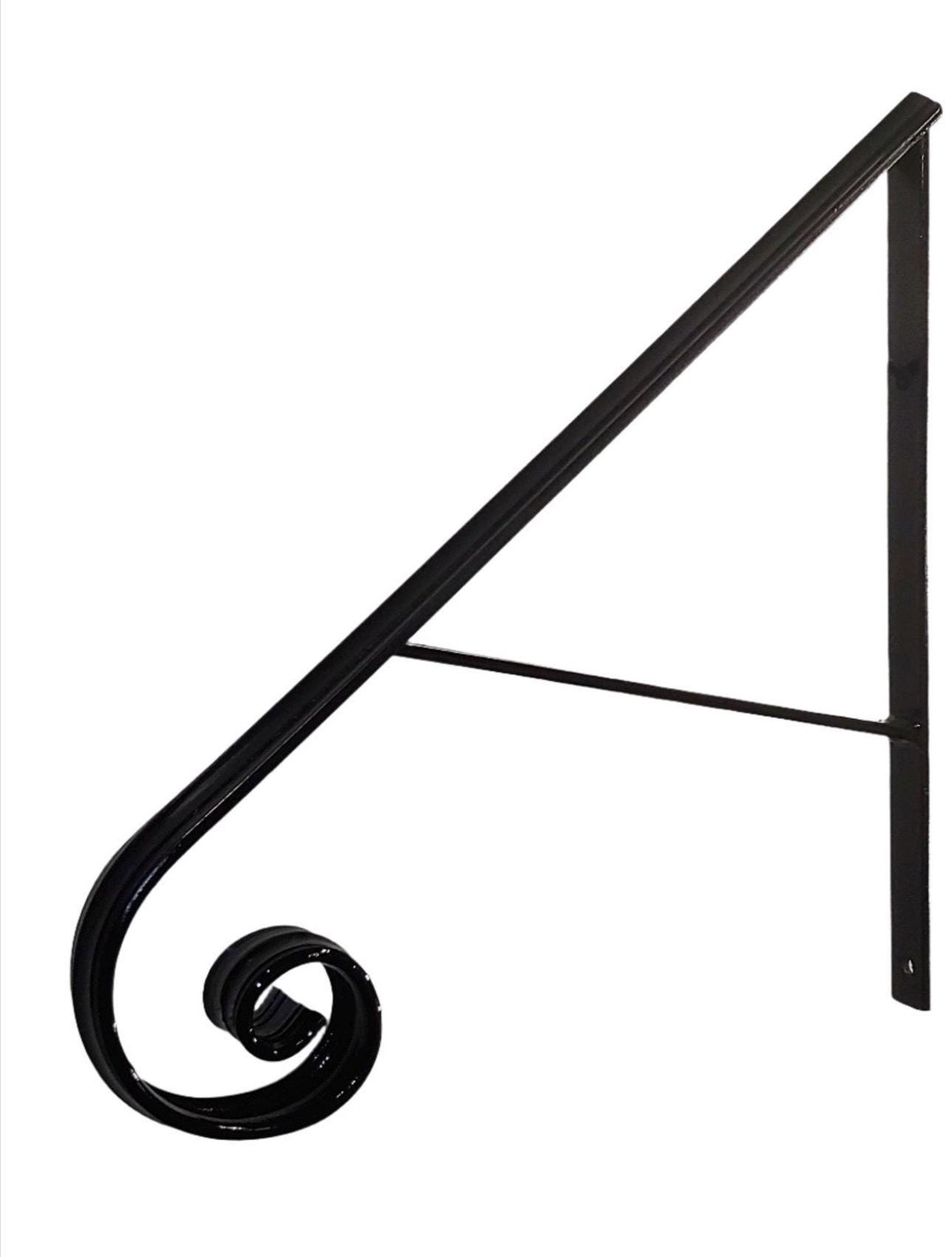 Hand Forged Stair Railing With Circle Design, Black Painted Finish - Etsy