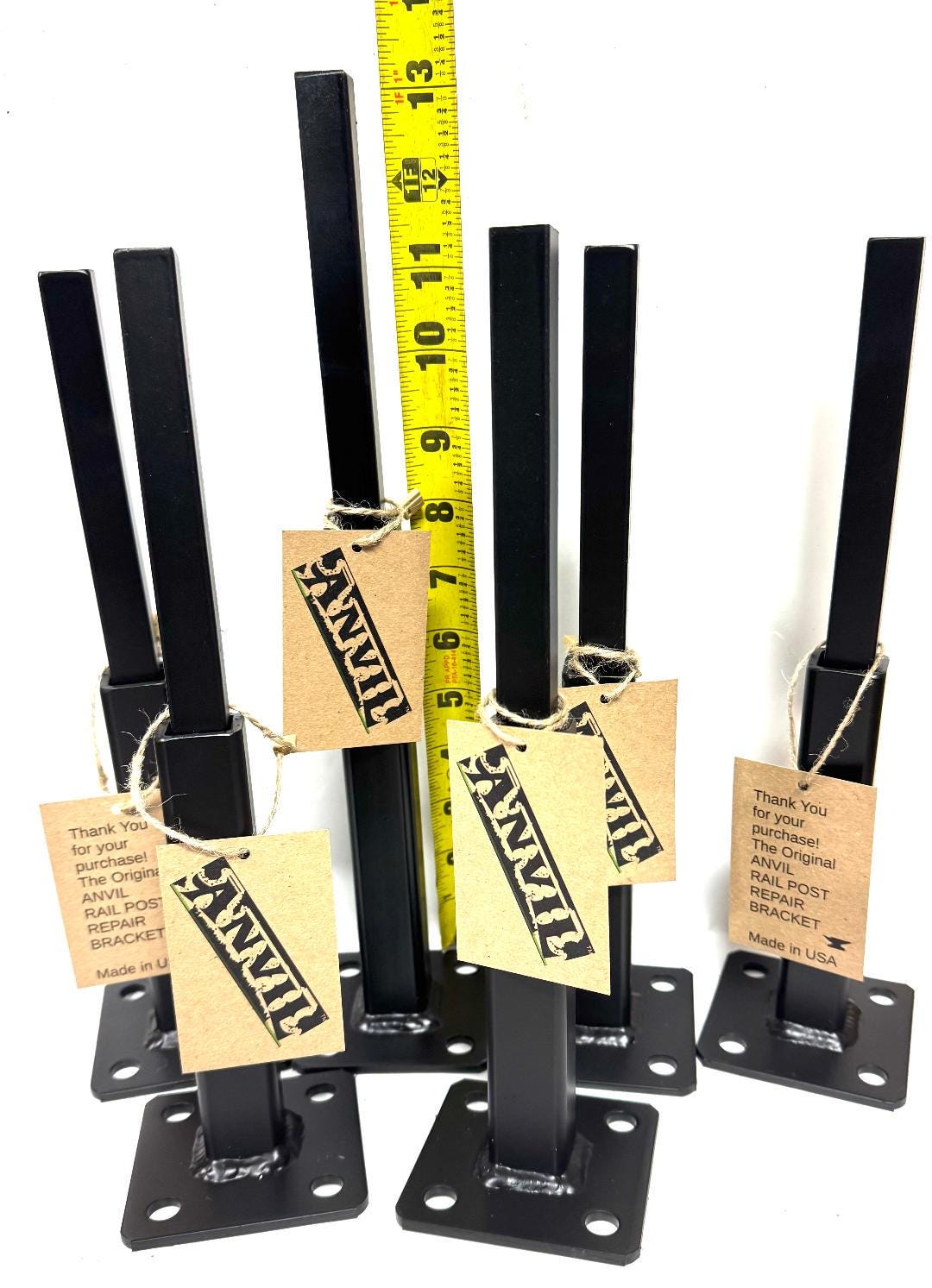 1" Metal Rail REPAIR BRACKETS 6pk 6"/8" for Rusted Out Loose Hollow ...