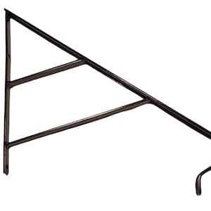 Safety Rail Decorative Traditional End Wrought Iron 27" 2-3 Step Black ...