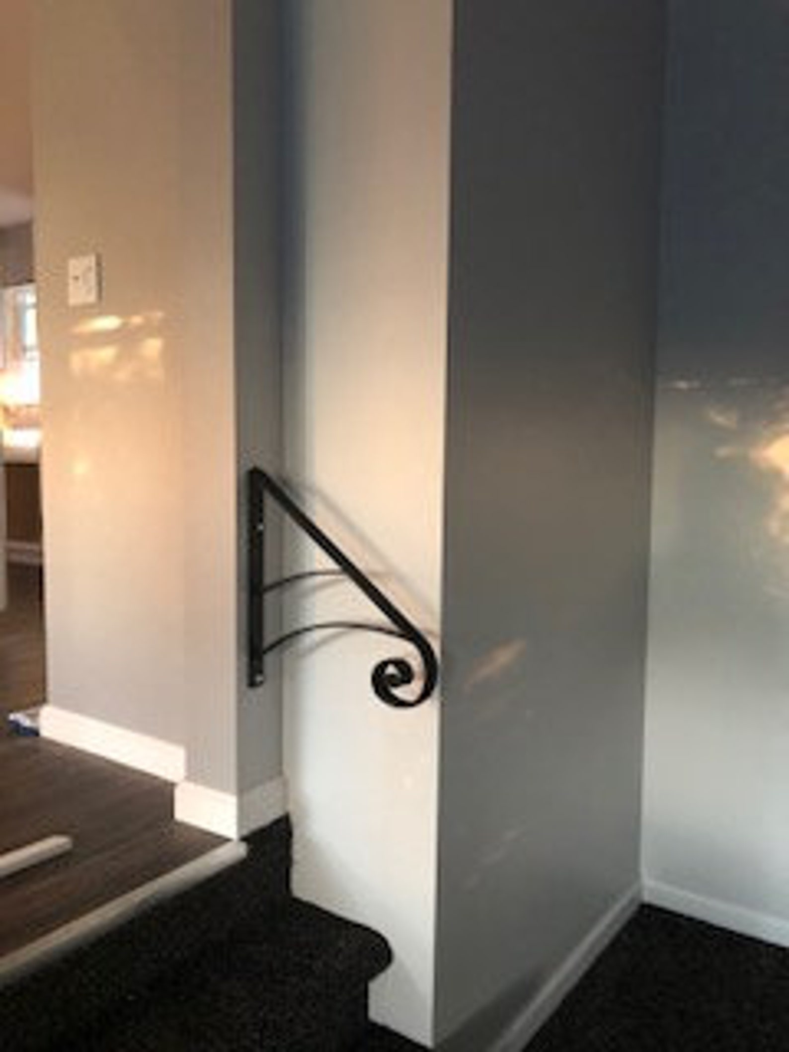 Elegant Scroll Handrail Grab Bar Design Rail End 1 Arch Wrought Iron 22 ...