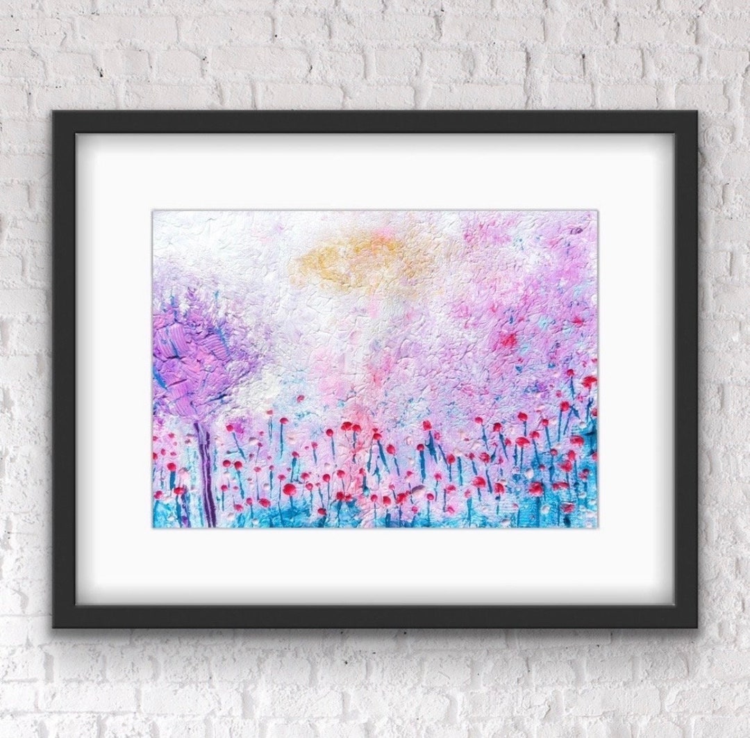 Abstract Art Print, Handmade Wall Art, Custom Gifts, Bespoke Colourful ...