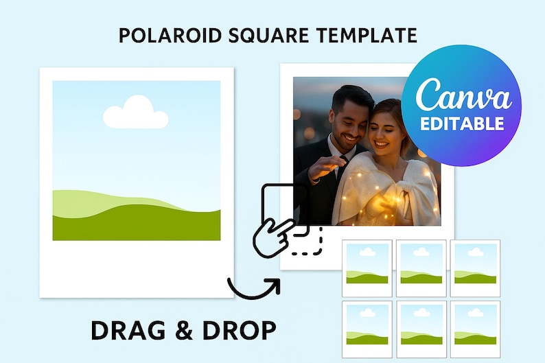 Editable Polaroid Template: Canva Photo Frames (digital Download). - Etsy