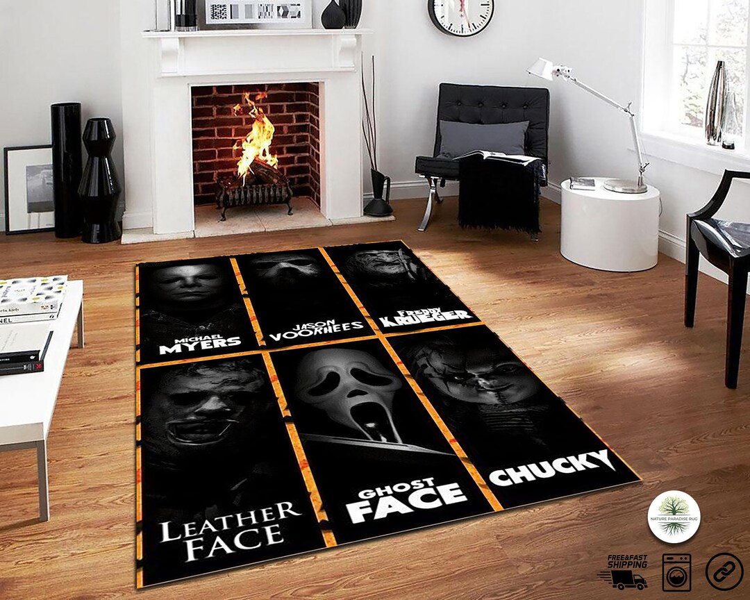 Movie Rug Horror Theme Rug Halloween Decor Halloween Rug - Etsy