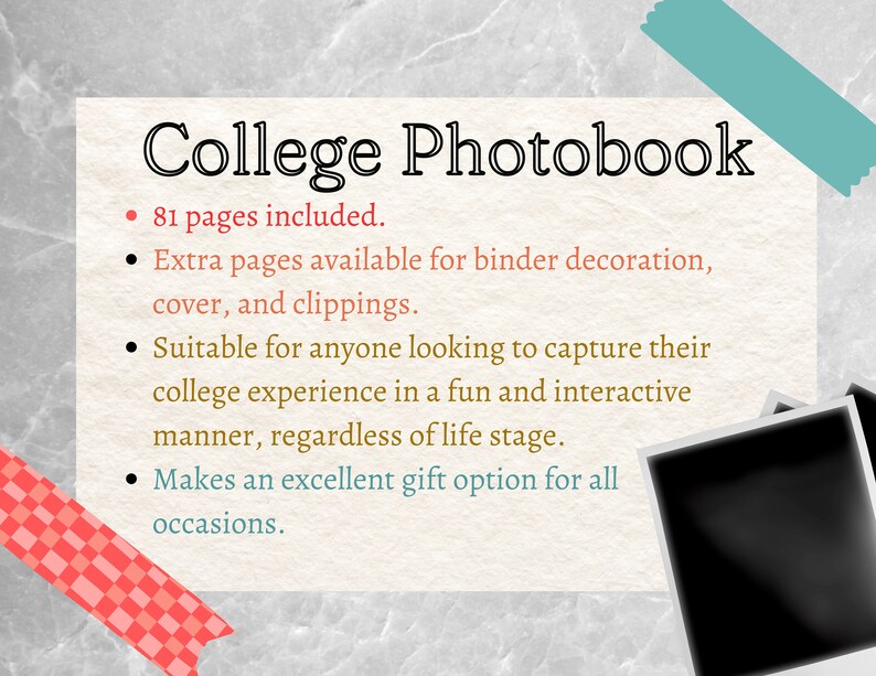 College Graduation Photobook/scrapbook(81 Pages)- Digital, Perfect ...