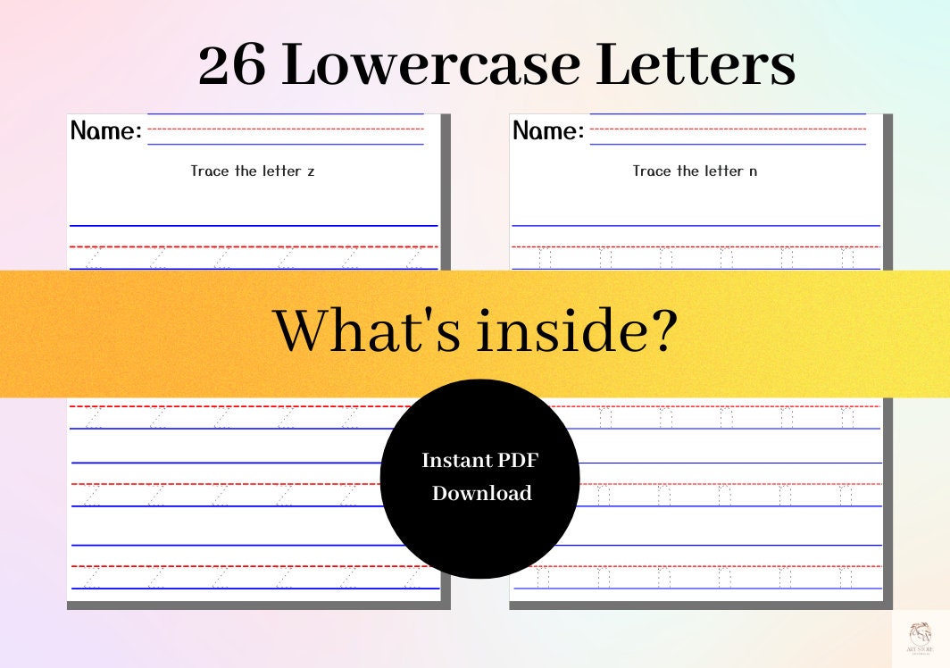 Alphabet Tracing Pages | Lowercase Letters | Printable Educational ...