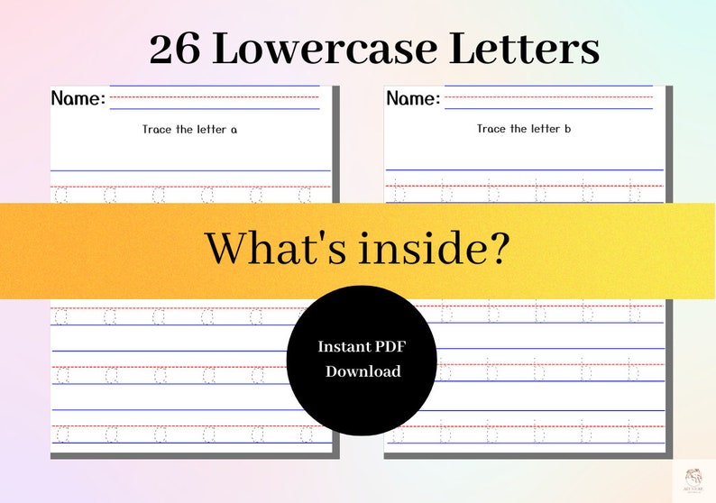Alphabet Tracing Pages | Lowercase Letters | Printable Educational ...