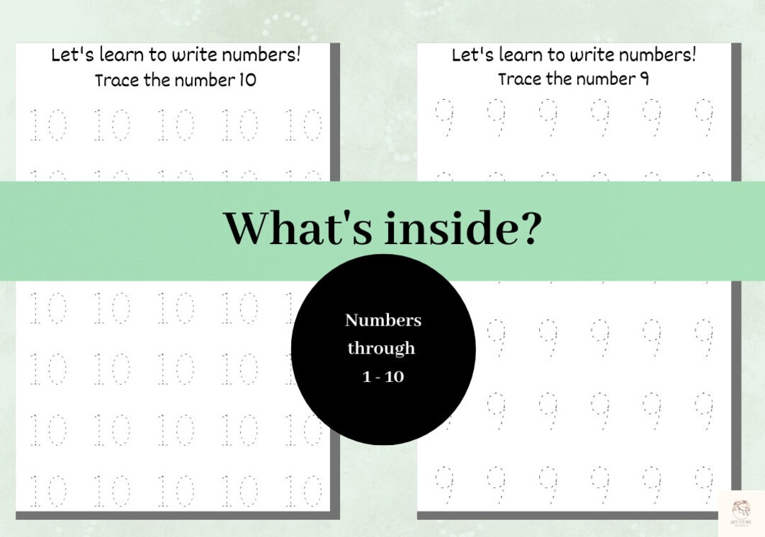 Number Tracing Worksheets Printable Activity, Toddler, Preschool ...