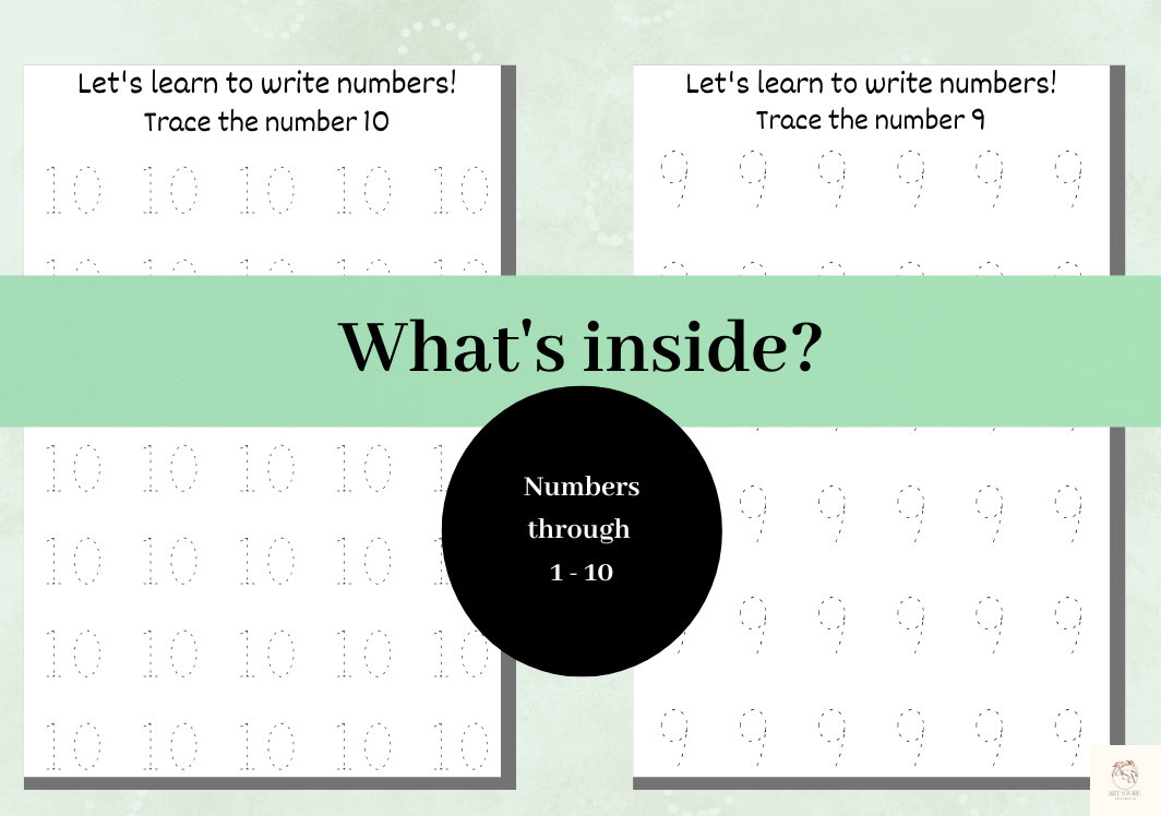 Number Tracing Worksheets Printable Activity, Toddler, Preschool ...