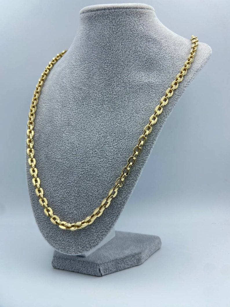 14K Solid Gold Necklace Men's Gold Braided Cable Chain Gift for Him Men ...