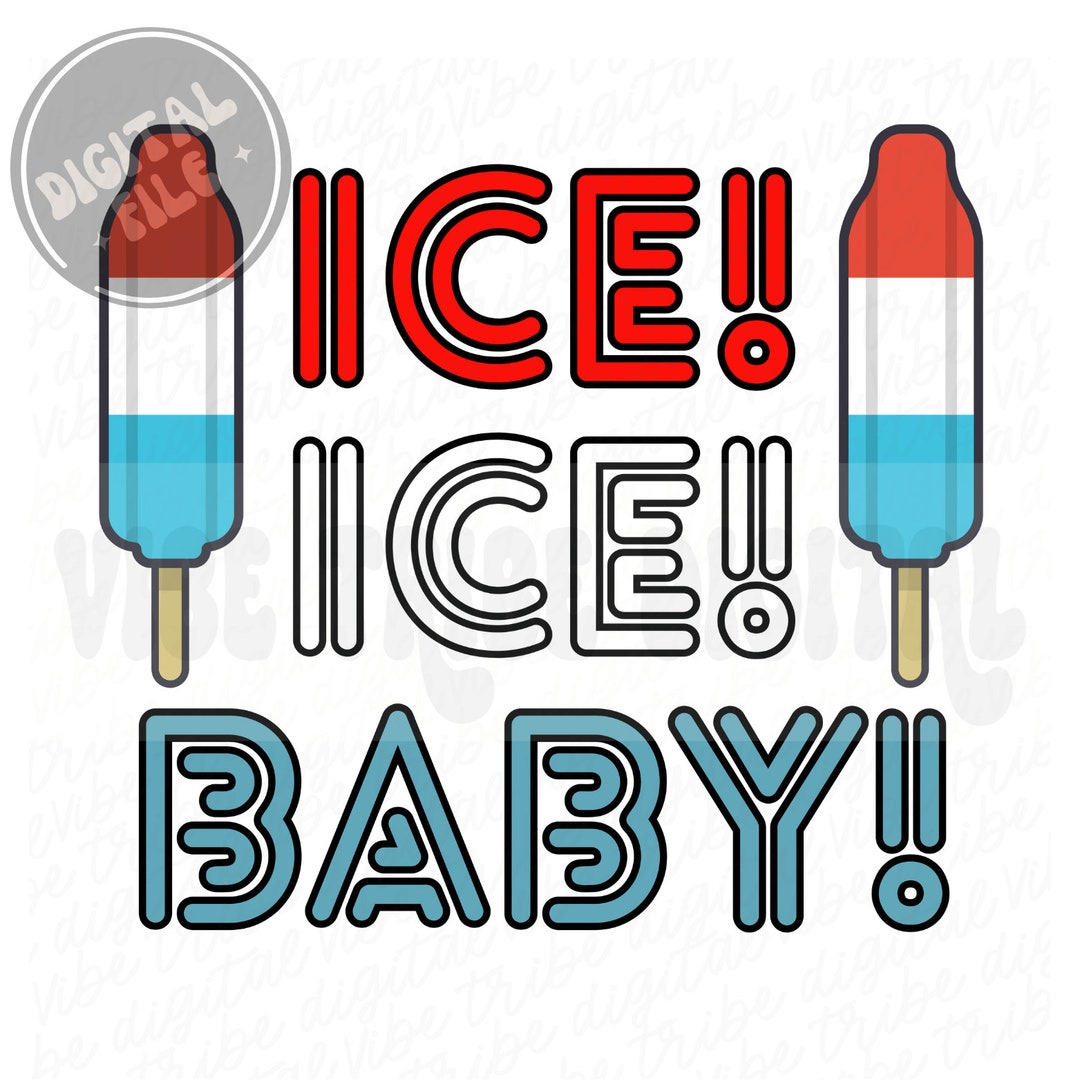 Two Retro Ice Ice Baby PNG Downloadable Files PNG File Popsicle Summer ...